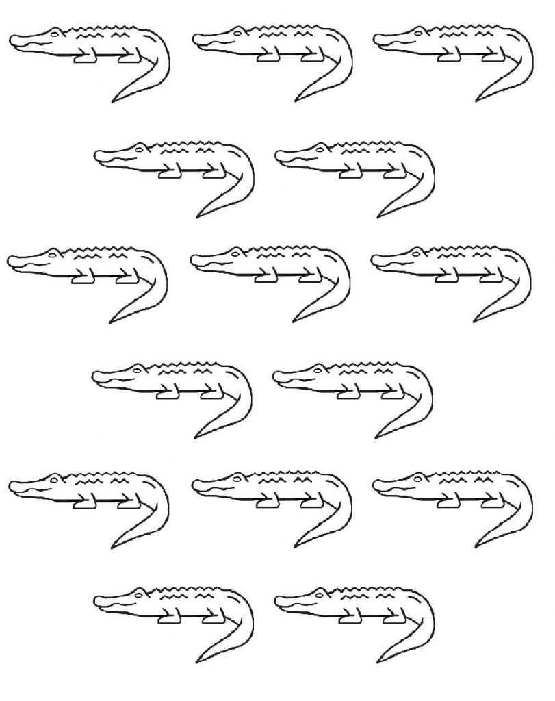 Alligator coloring sheets (free & printable)