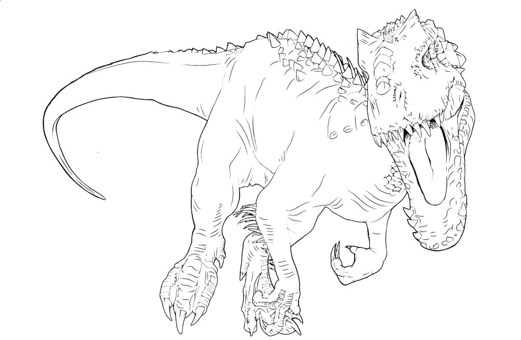 Indominus Rex pictures to color (Free + Printable)