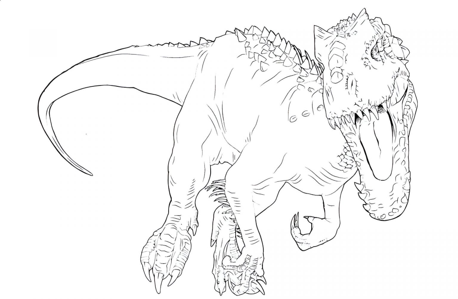 Indominus Rex pictures to color (Free + Printable)