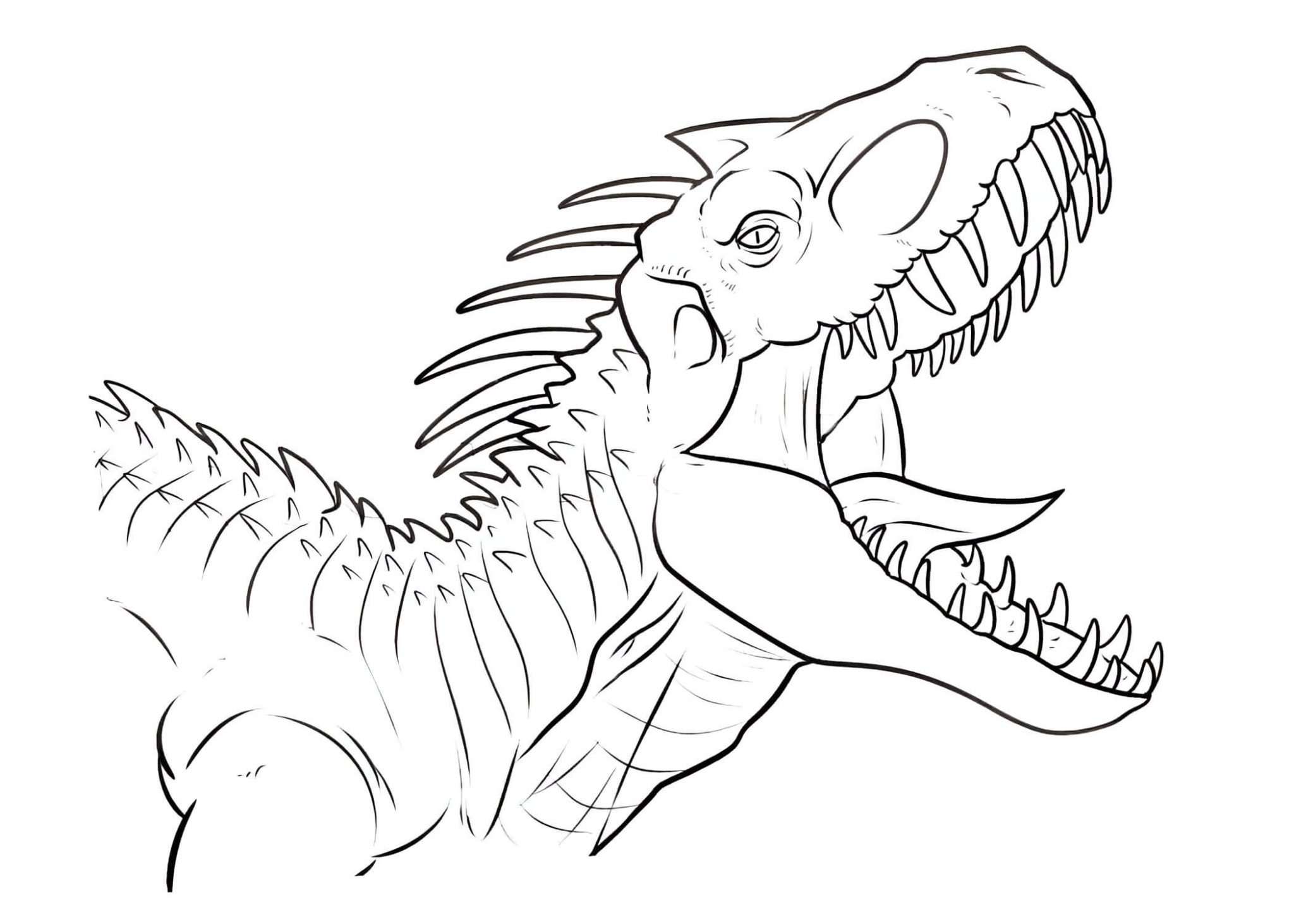 Indominus Rex pictures to color (Free + Printable)