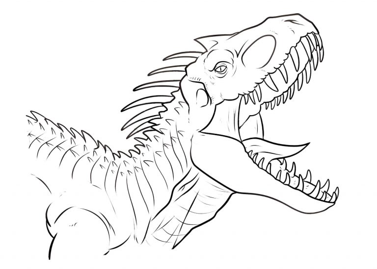 Indominus Rex pictures to color (Free + Printable)