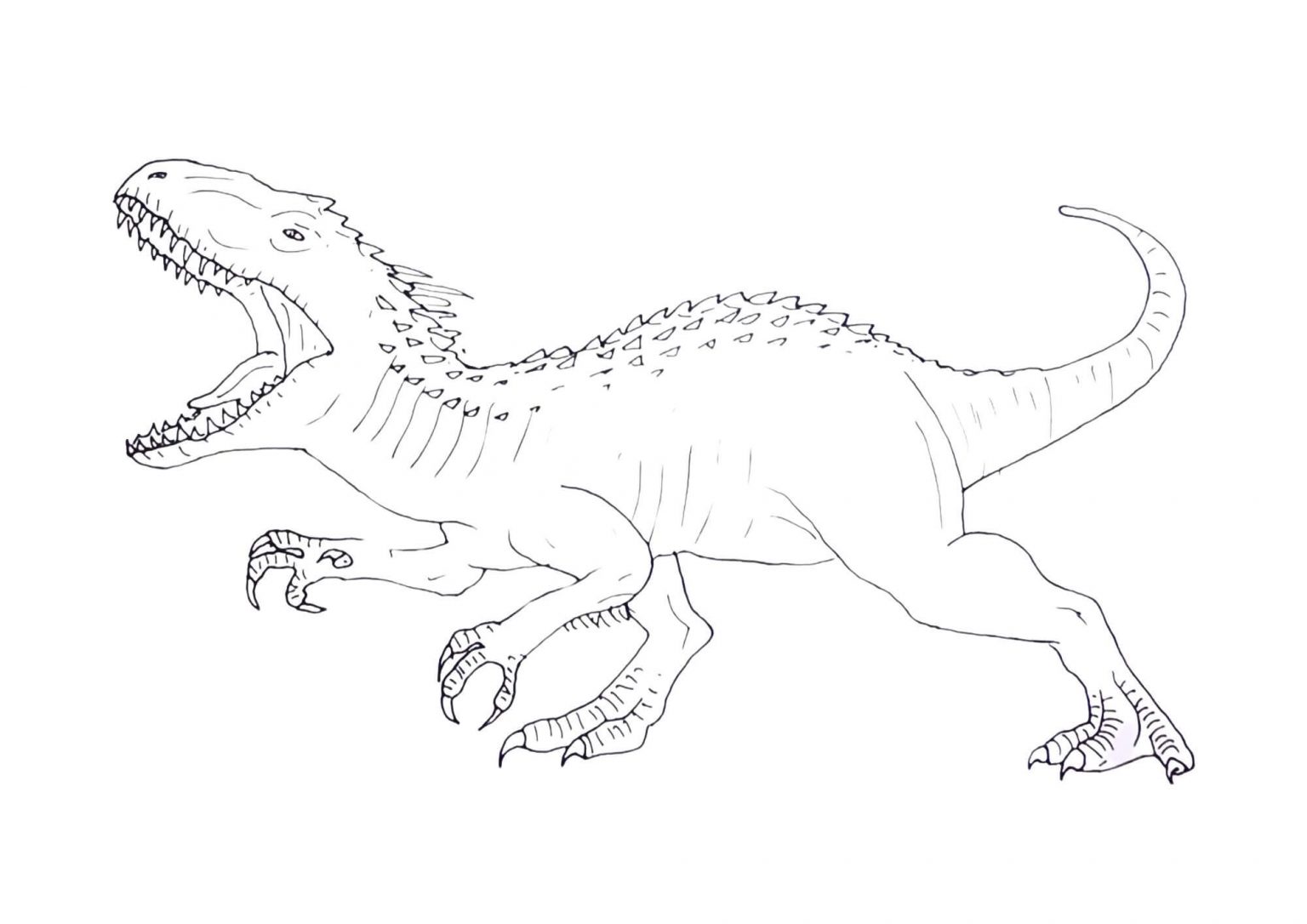 Indominus Rex pictures to color (Free + Printable)