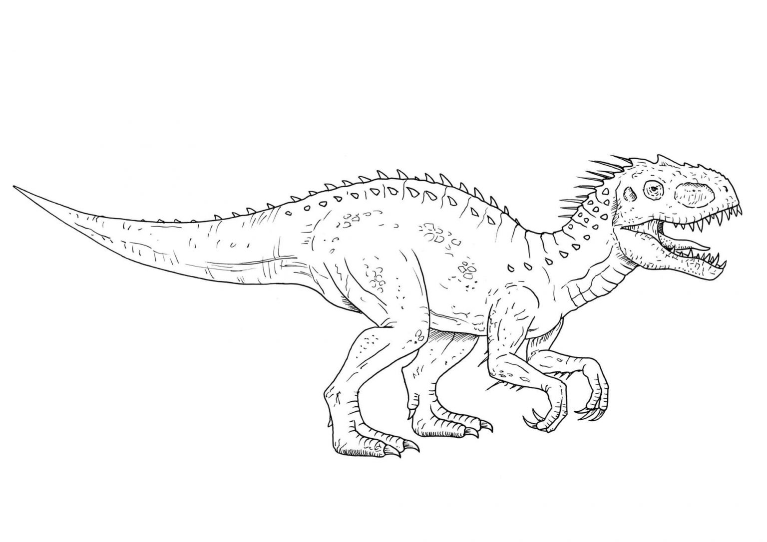 Indominus Rex pictures to color (Free + Printable)