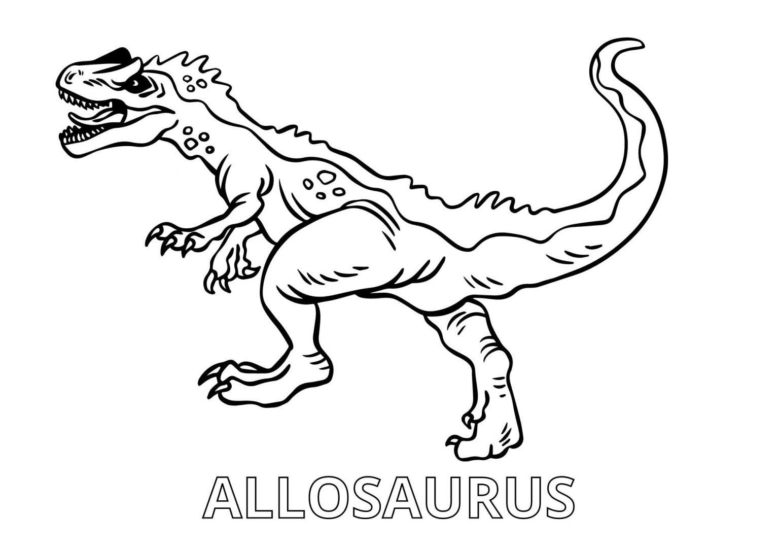 Allosaurus Colouring Sheet (Free + Printable)