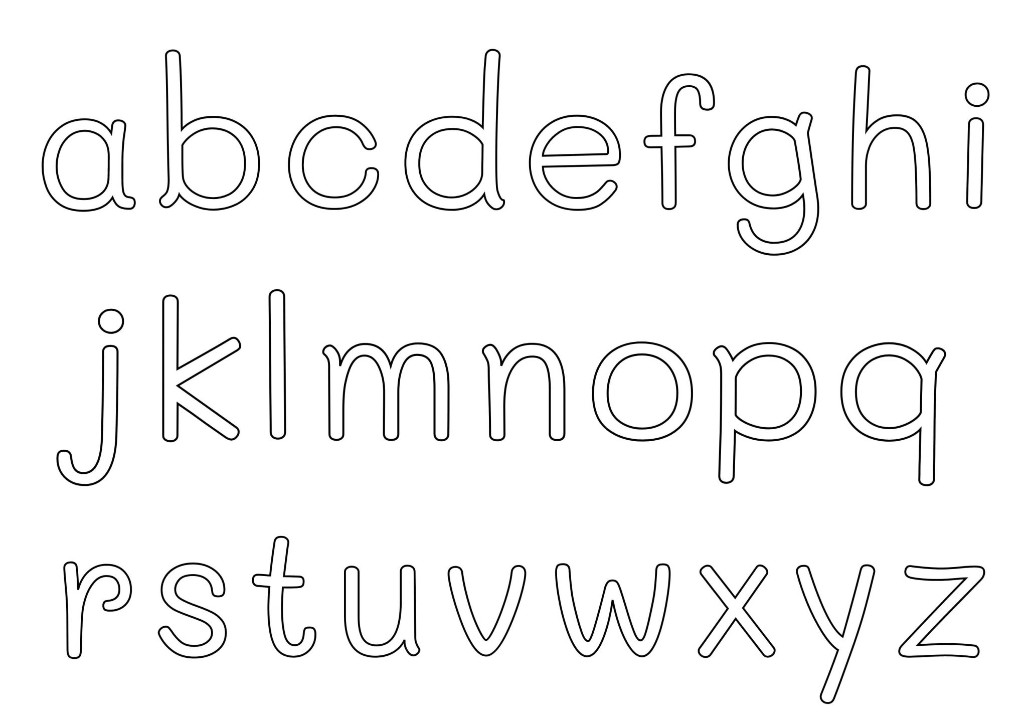Alphabet Coloring Sheets (Free & Printable) | Kokoprint.com