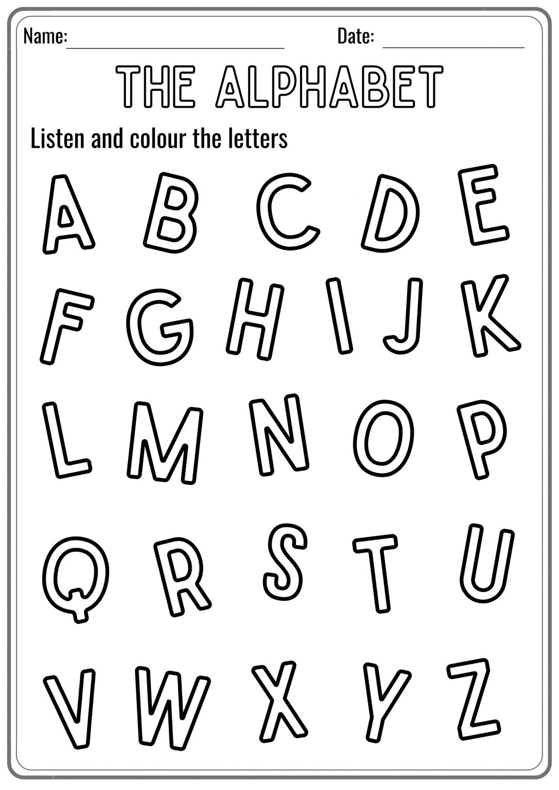 Alphabet Coloring Sheets (Free & Printable) | Kokoprint.com