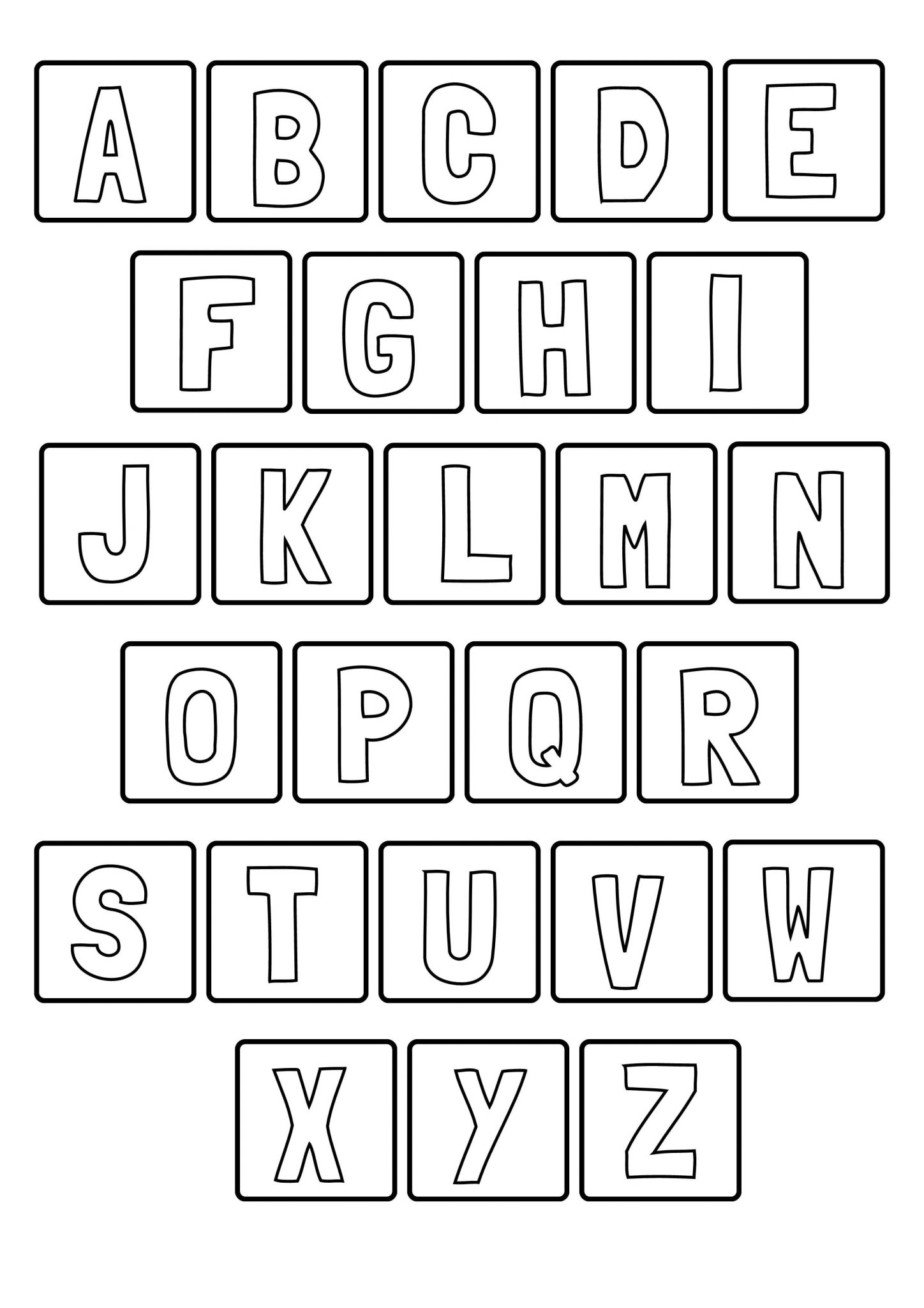 Alphabet Coloring Sheets (Free & Printable) | Kokoprint.com