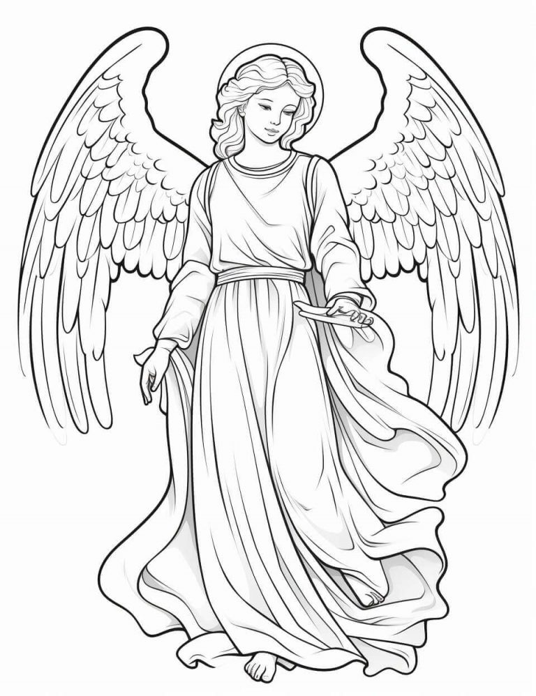 Angel Color Sheets (Free + Printable)