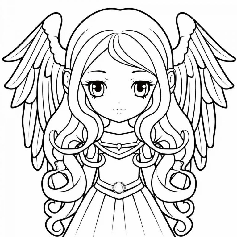 Angel Color Sheets (Free + Printable)