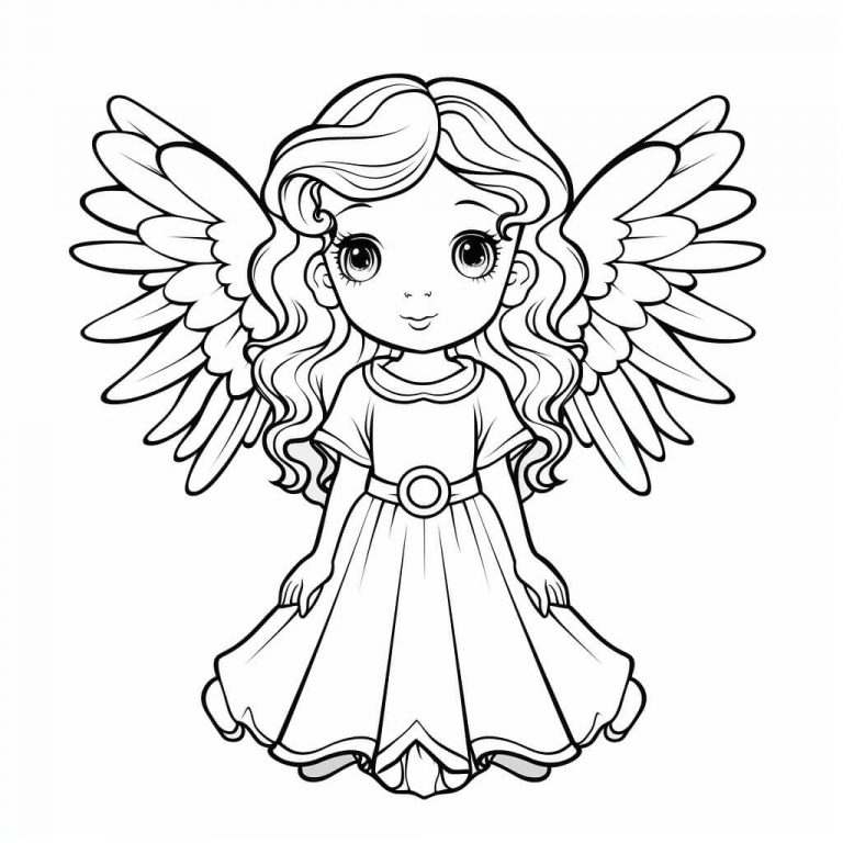 Angel Color Sheets (Free + Printable)