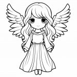 Angel Color Sheets (Free + Printable)