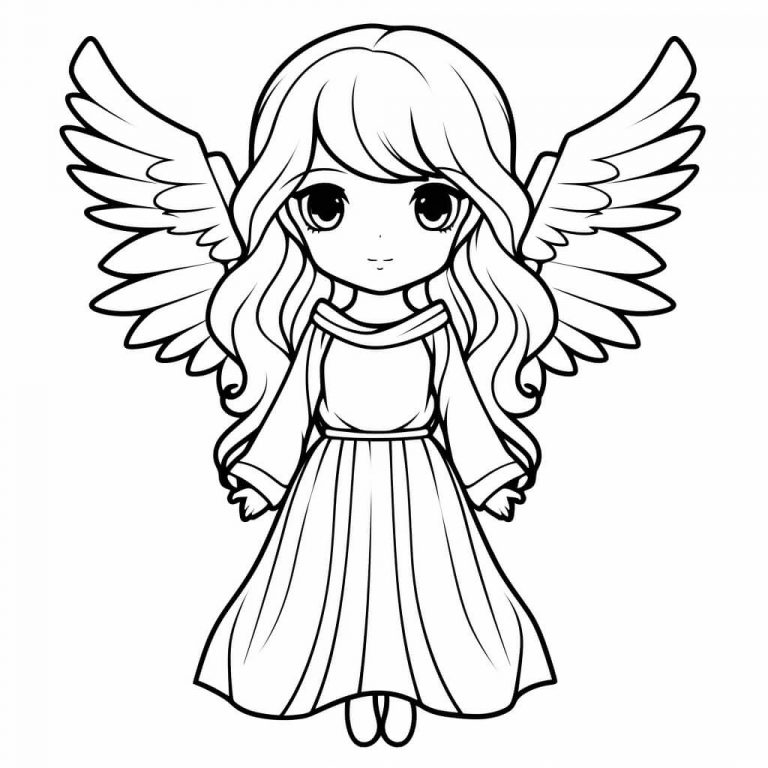 Angel Color Sheets (Free + Printable)