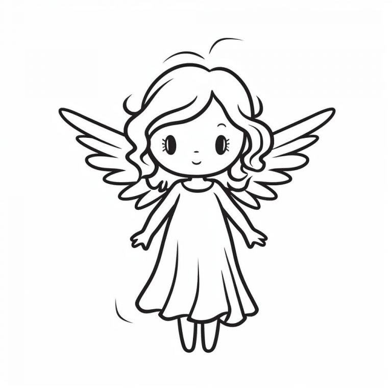 Angel Color Sheets (Free + Printable)