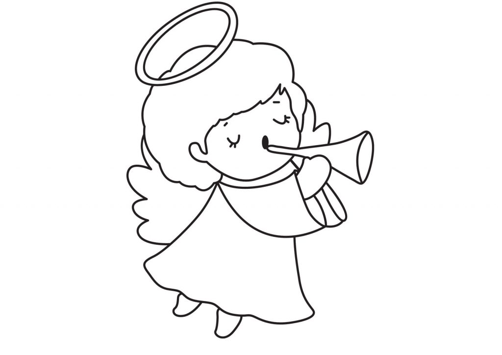 Angel Color Sheets (Free + Printable)