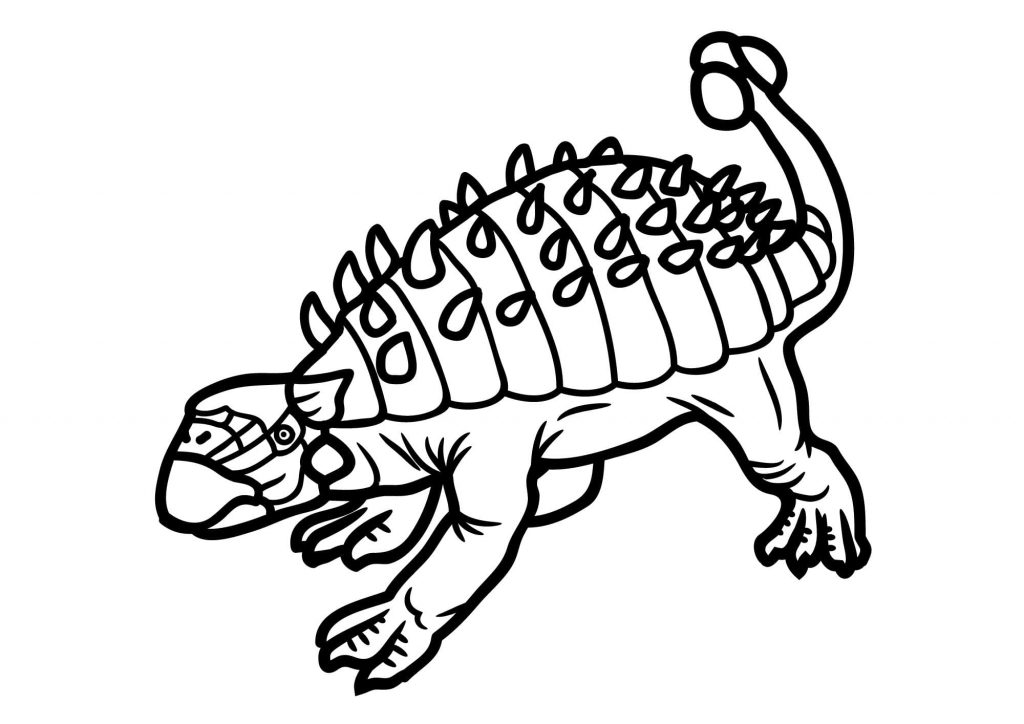 Ankylosaurus Coloring Sheet (Free + Printable)