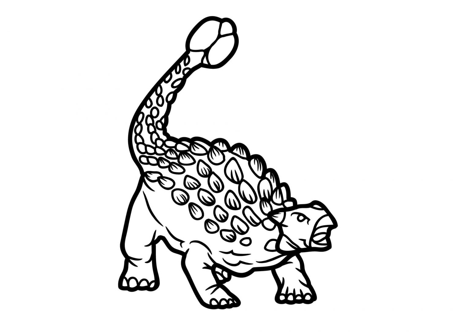 Ankylosaurus Coloring Sheet (Free + Printable)