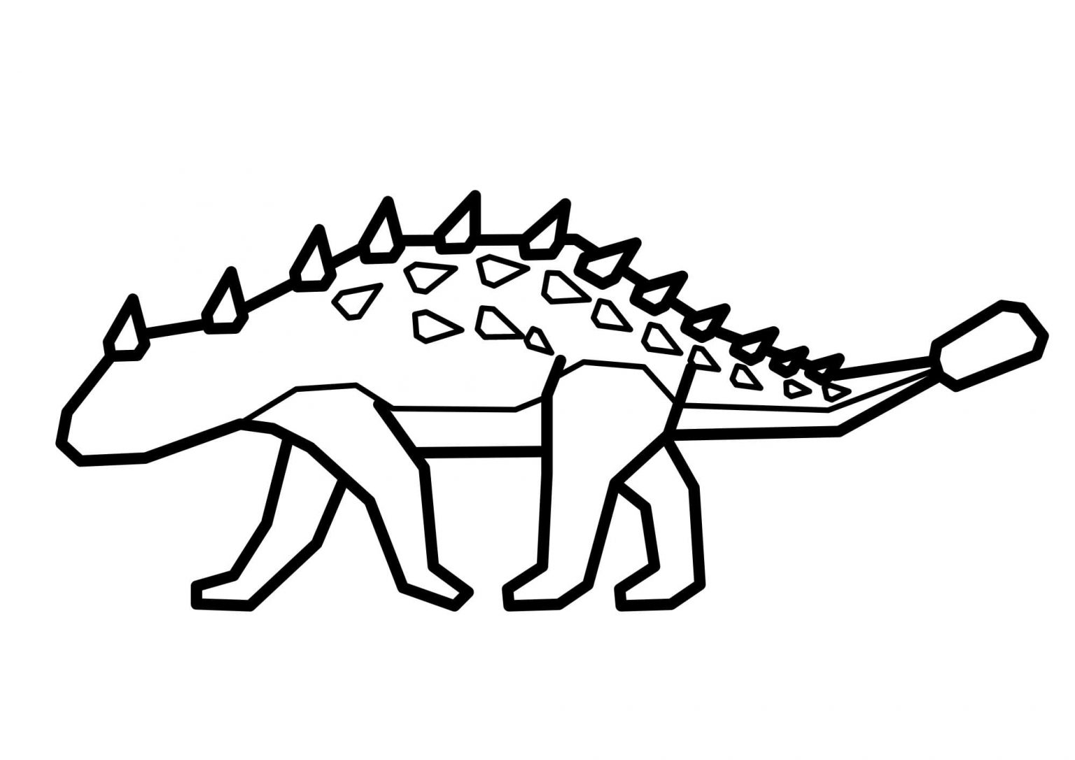 Ankylosaurus Coloring Sheet (Free + Printable)