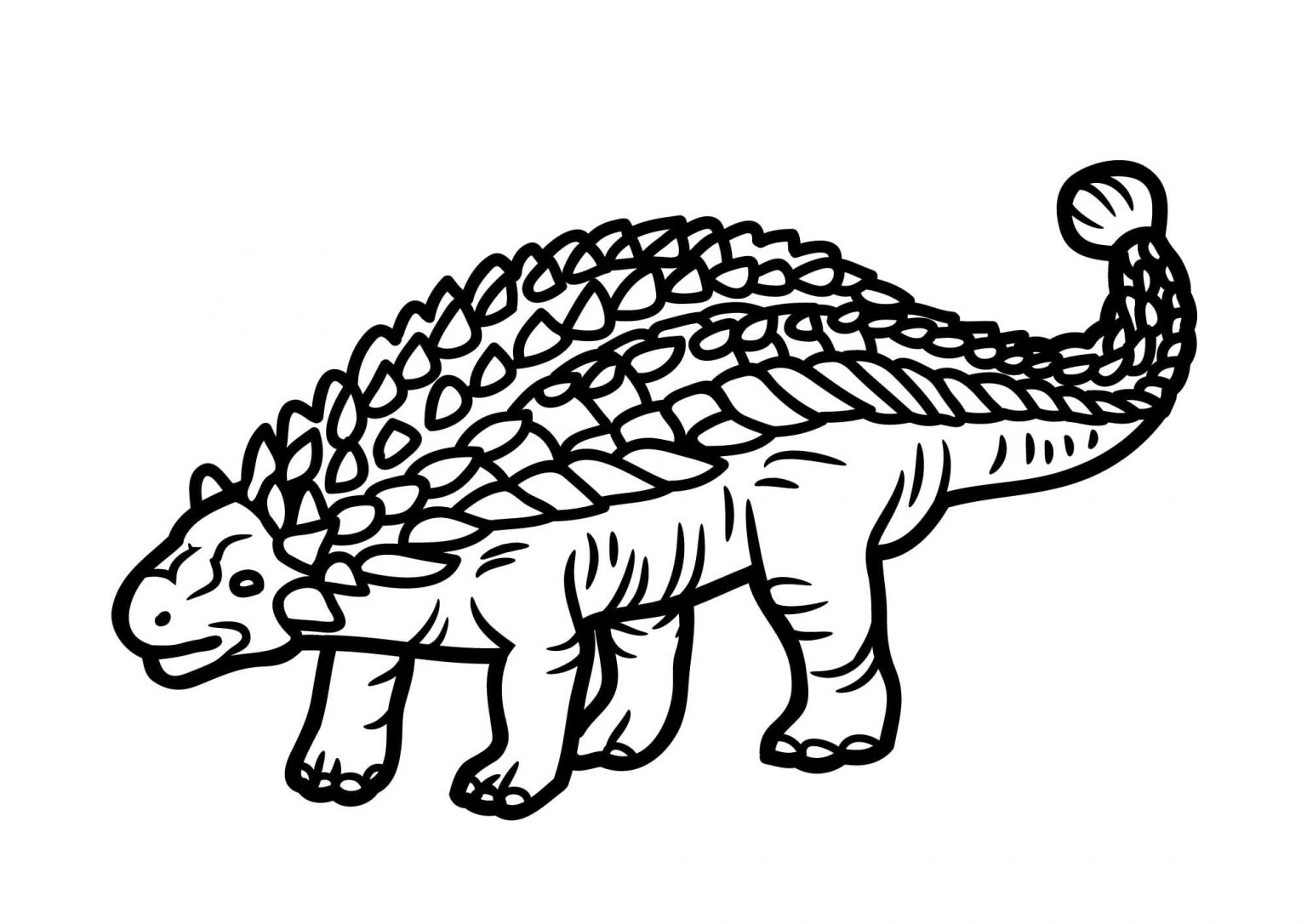 Ankylosaurus Coloring Sheet (Free + Printable)