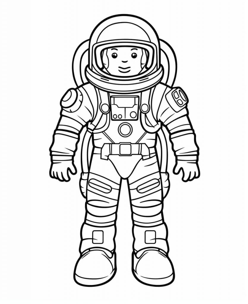 Astronaut Color Sheet (Free + Printable)