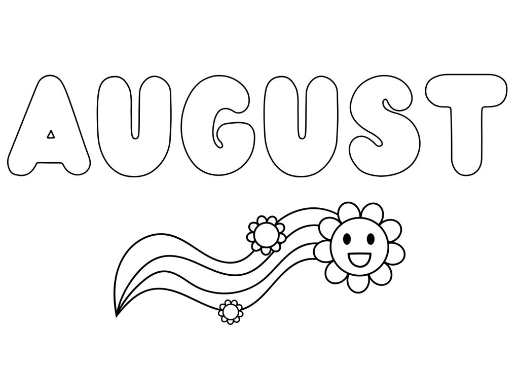 August Color Sheets (Free & Printable)