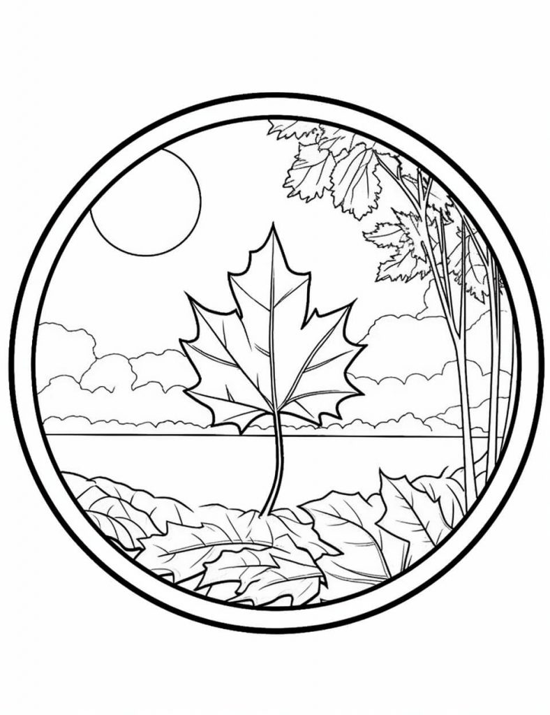 Fall autumn coloring pages (printable & free)