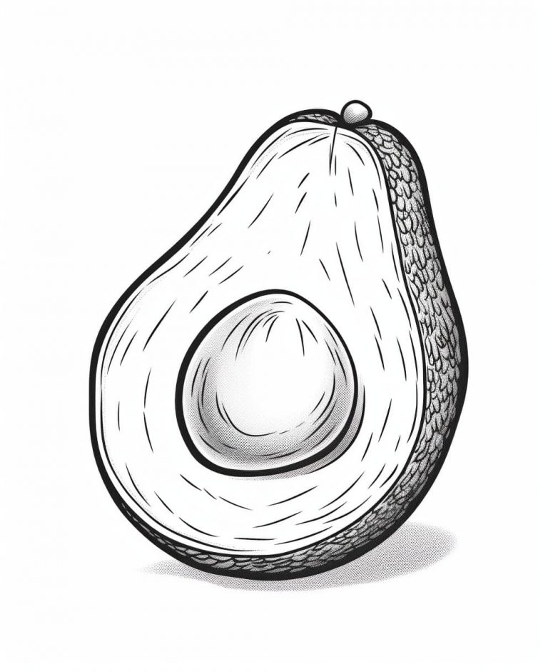 Aguacate | Dibujos para imprimir y colorear (gratis) - Kokoprint.com