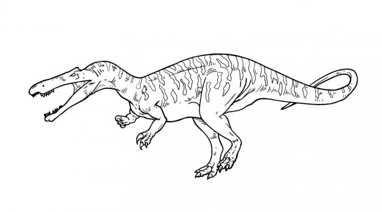 Baryonyx Color Sheet (Free and Printable)