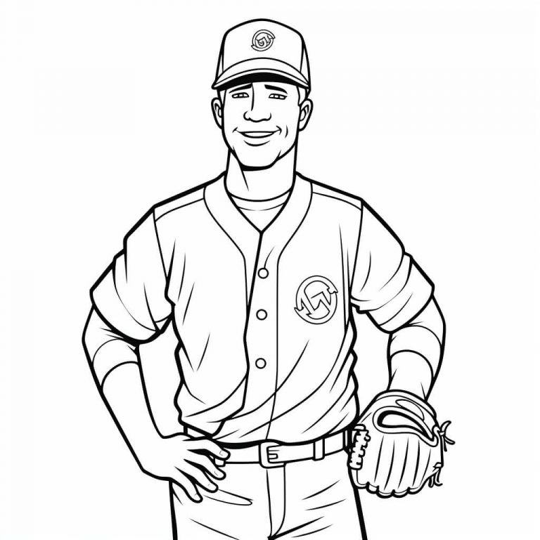 Baseball Color Sheet (Free & Printable) | Kokoprint.com