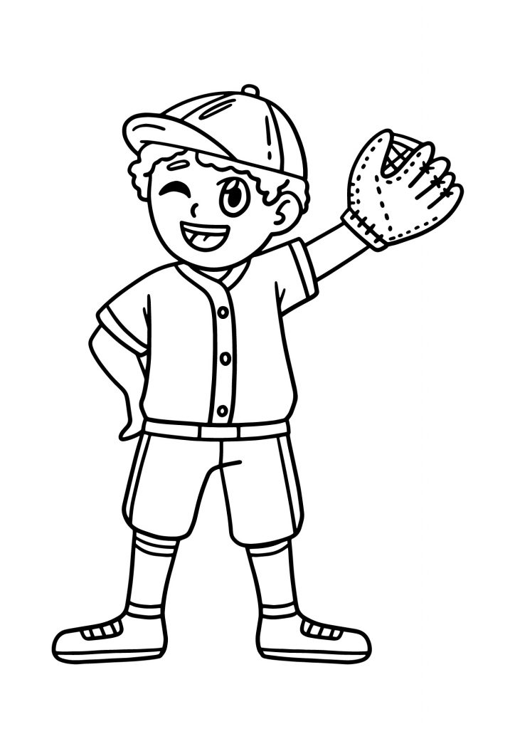 Baseball Color Sheet (Free & Printable) | Kokoprint.com