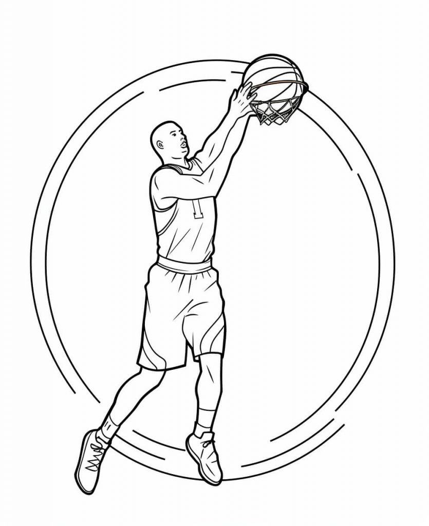 Basketball Color Sheet (Free & Printable)
