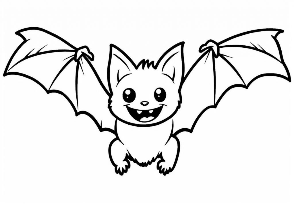 Bat coloring sheets (free & printable)