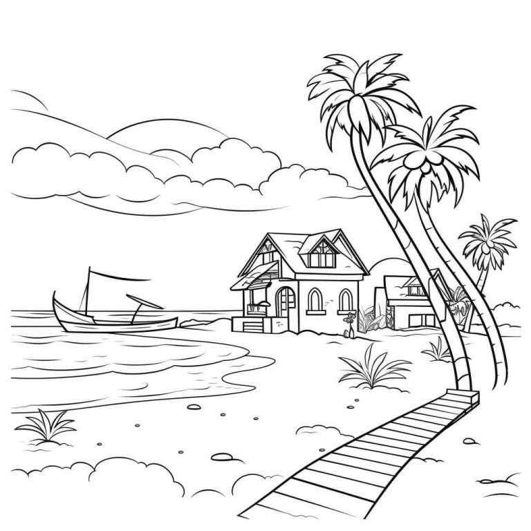 Beach Color Sheets (Free + Printable) | Kokoprint.com