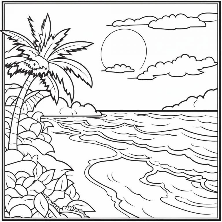 Beach Color Sheets (Free + Printable) | Kokoprint.com