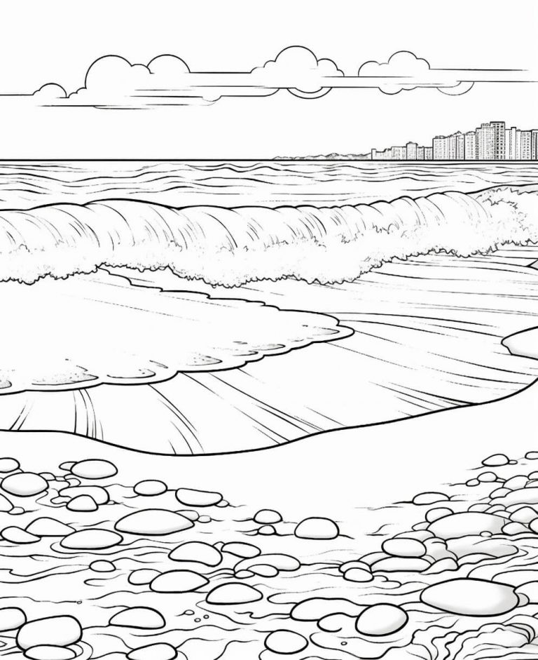 Beach Color Sheets (Free + Printable) | Kokoprint.com