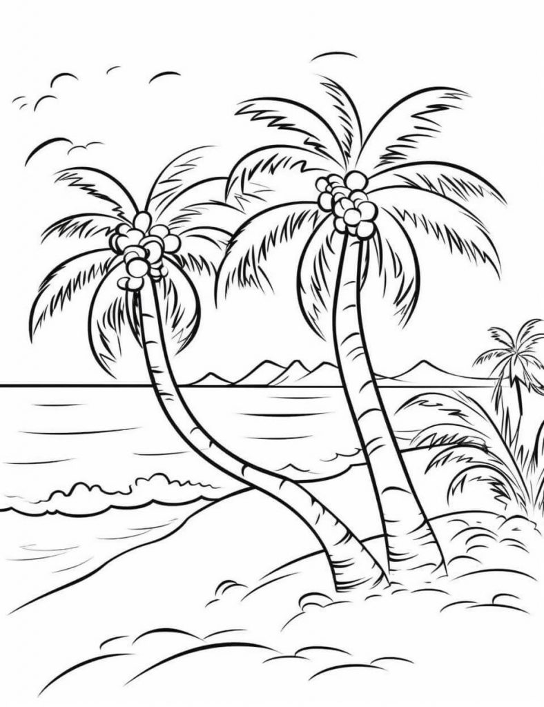 Beach Color Sheets (Free + Printable) | Kokoprint.com