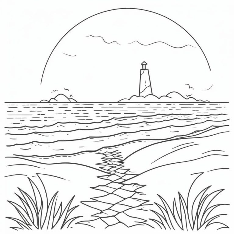 Beach Color Sheets (Free + Printable) | Kokoprint.com