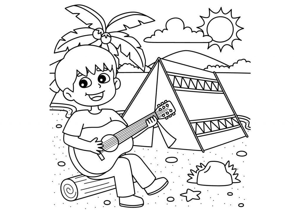 Beach Color Sheets (Free + Printable) | Kokoprint.com