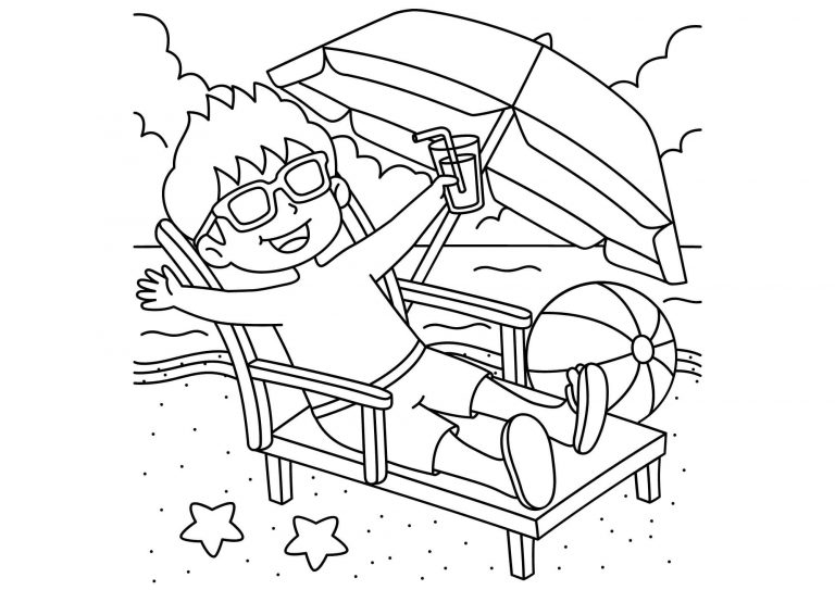 Beach Color Sheets (Free + Printable) | Kokoprint.com