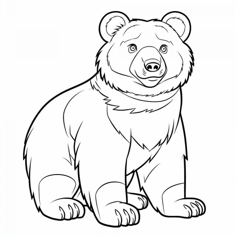 Bear Coloring Sheets (Free & Printable)