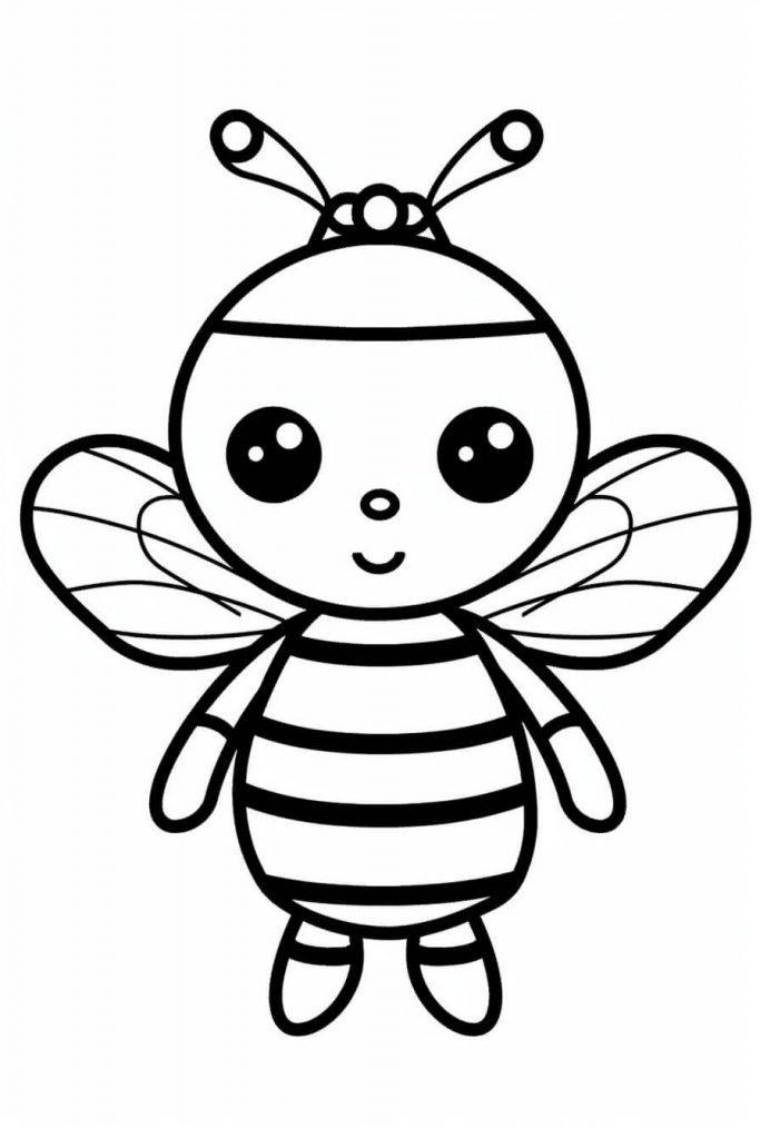 Bee Coloring Sheets (Free and Printable) | Kokoprint.com