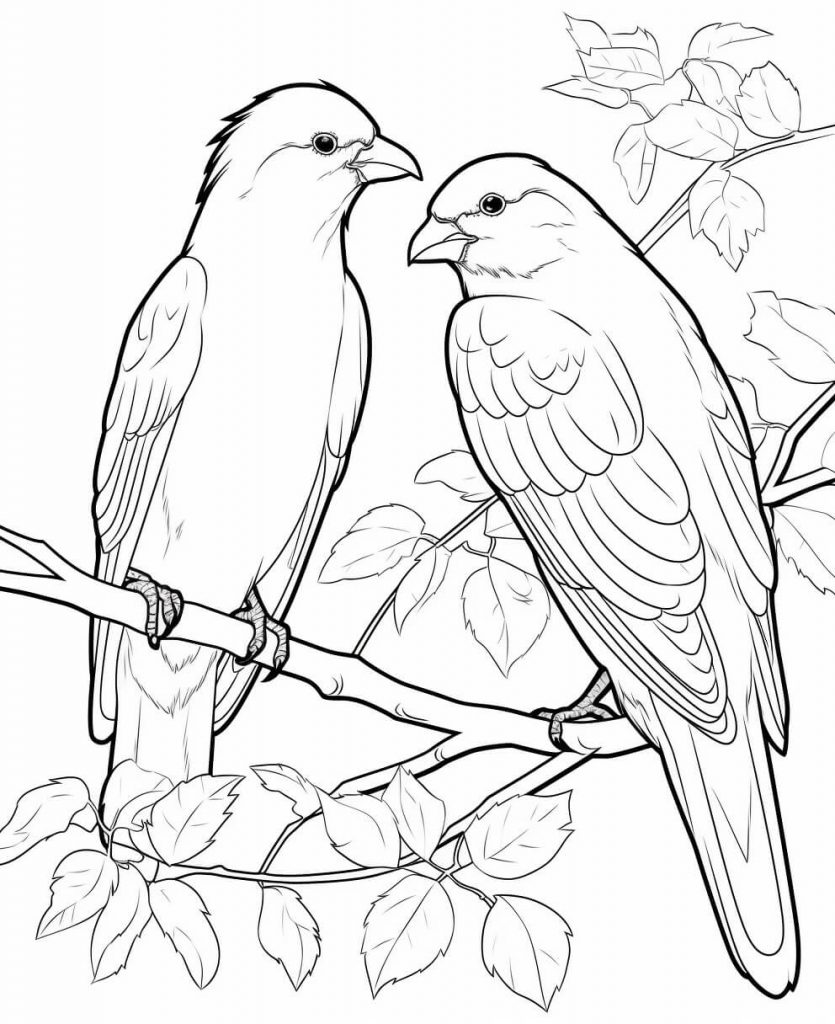 Bird Coloring Sheets (Free & Printable)