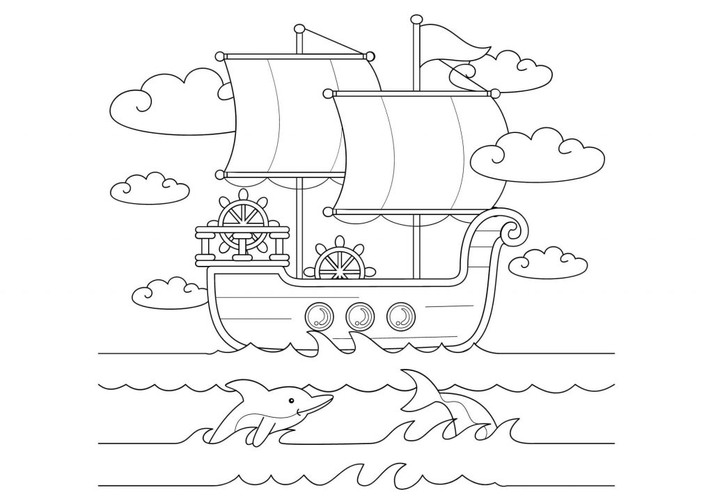 Boat Color Sheet (Free + Printable)