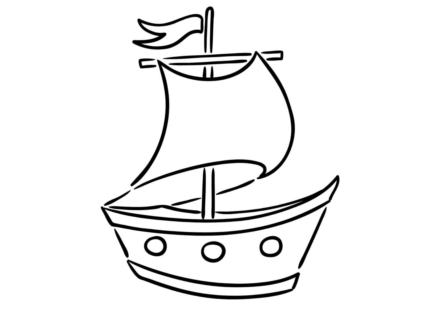 Boat Color Sheet (Free + Printable)