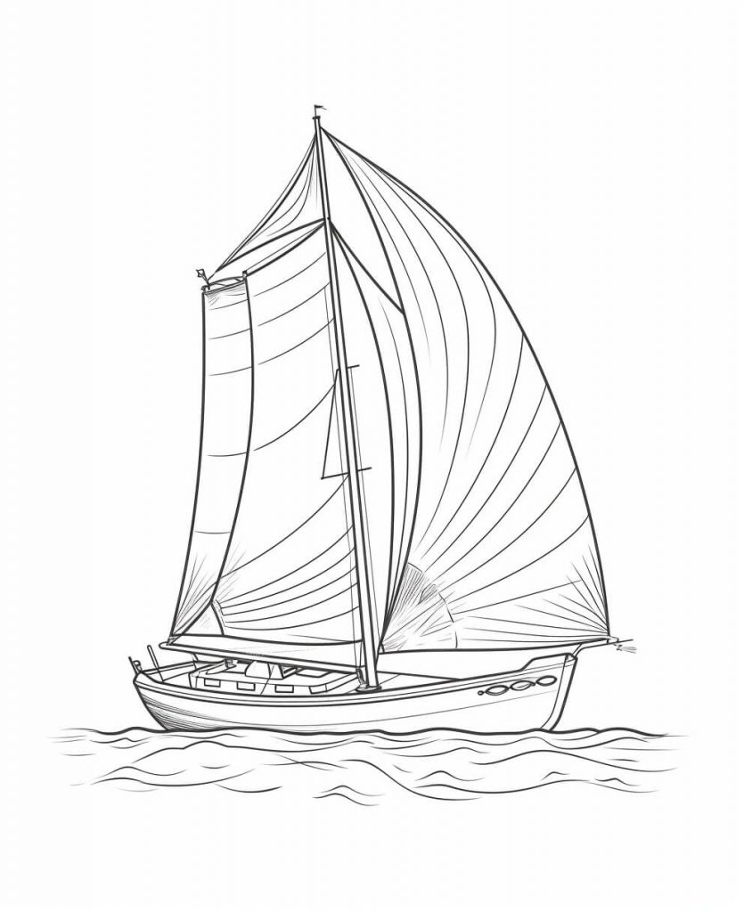 Boat Color Sheet (Free + Printable)