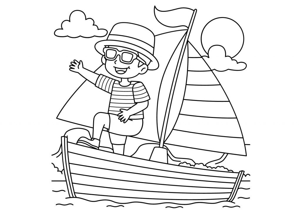Boat Color Sheet (Free + Printable)