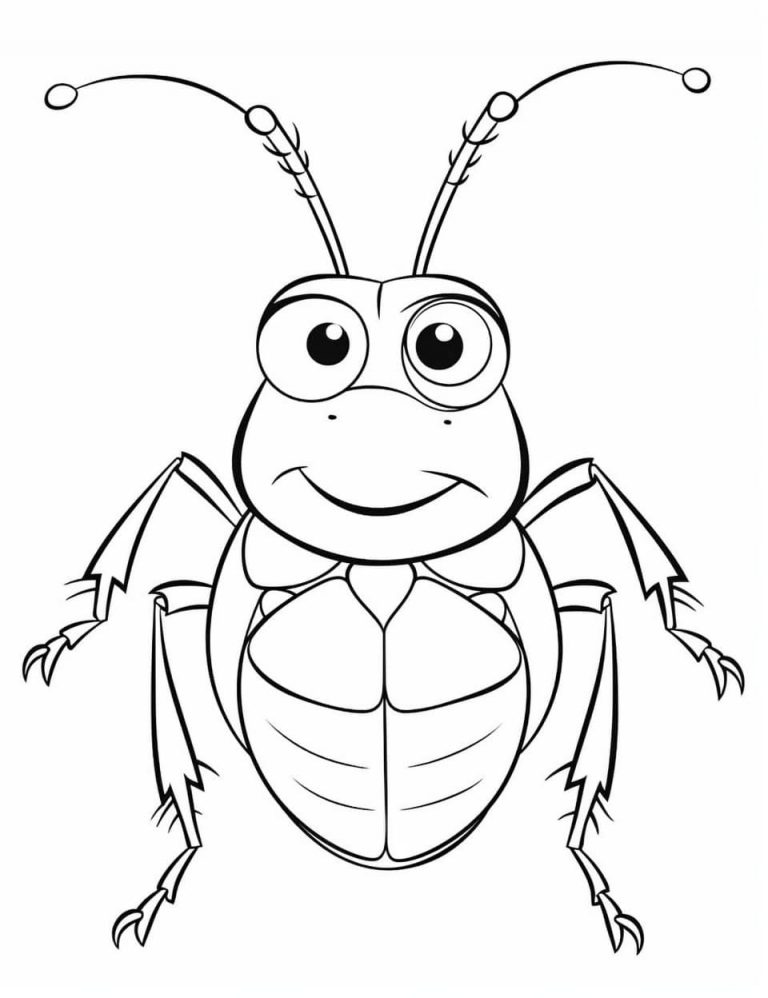 Bugs pictures to color (free & printable)
