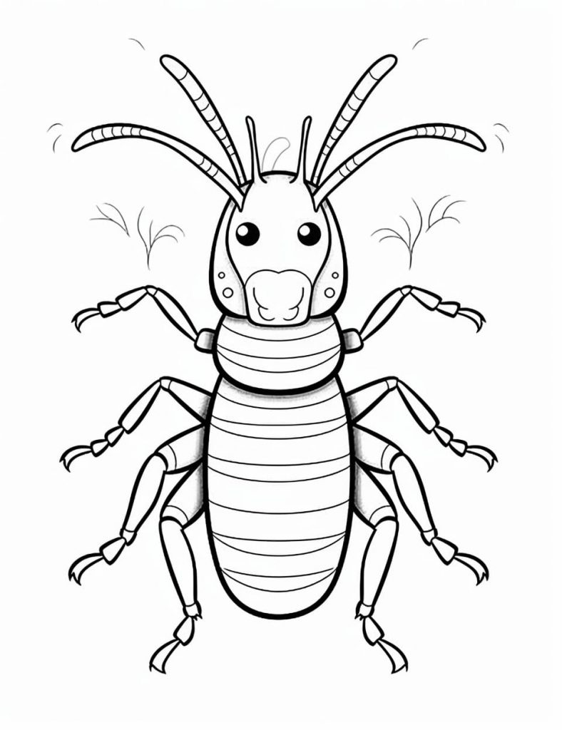 Bugs pictures to color (free & printable)