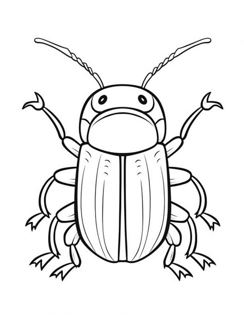 Bugs pictures to color (free & printable)