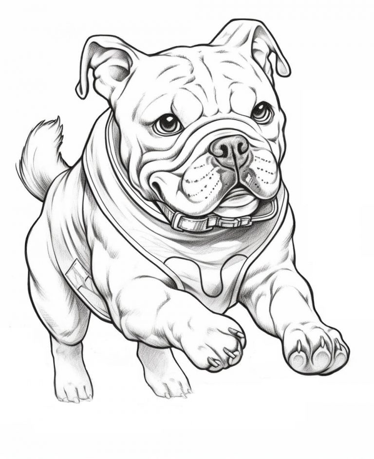 Bulldog Coloring Sheets (Free & Printable)