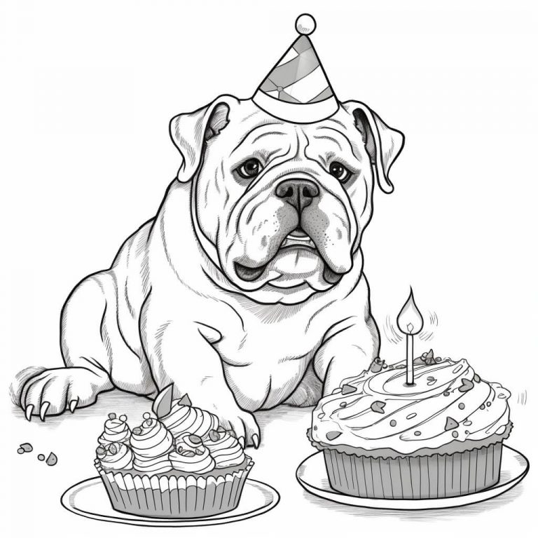 Bulldog Coloring Sheets (Free & Printable)